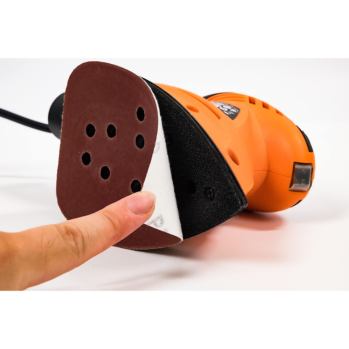 Seel Force PMS120 12000 OPM Mouse Detail Sander with 360 degree Rotatable Sanding Pad, Efficient Dust Collection System and 20 pcs Sandpapers for Tight Spaces Sanding in Home Decoration DIY