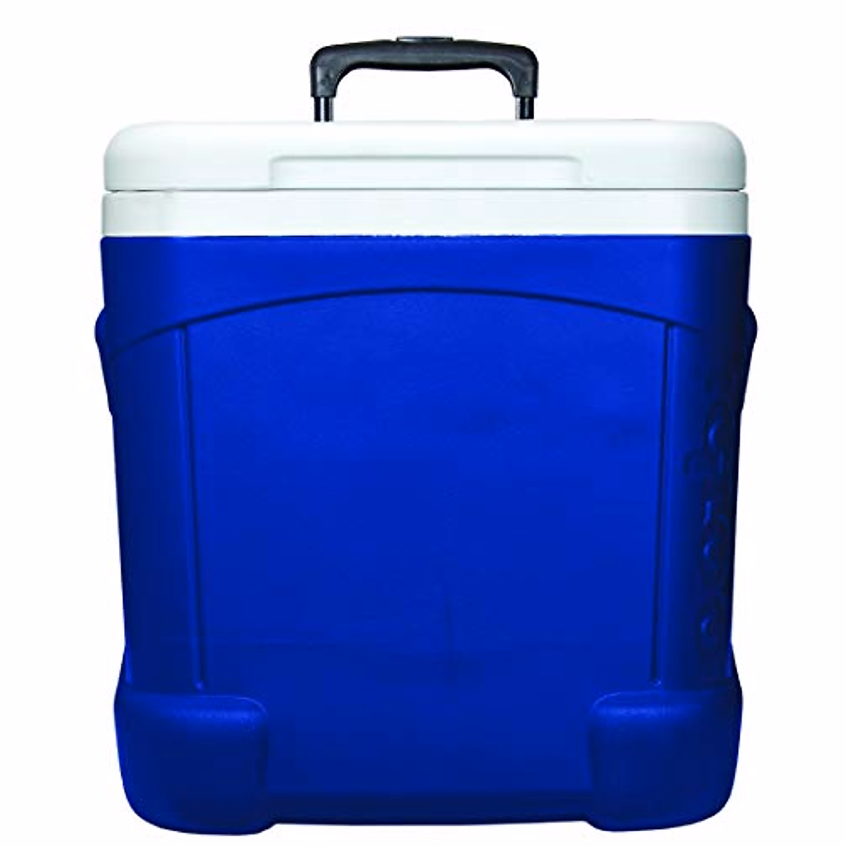 Igloo Ice Cube Wheeled Roller Cooler, White/Blue, 60 Qt