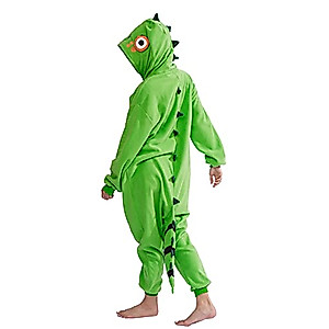 ofodoing Adult Lizard Onesie Animal One-piece Pajamas Cosplay Homewear Sleepwear Jumpsuit Costume for Women Men