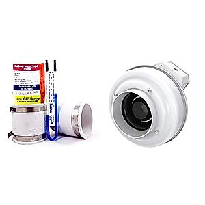 Fantech Rn2 Radon Fan + Install Kit (White, 4x4)