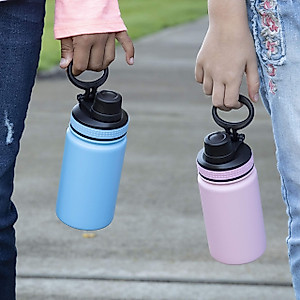 MIRA 12 oz Stainless Steel Kids Water Bottle - Metal Thermos Flask Keeps Cold for 24 Hours, Hot for 12 Hours - Double Wall Vacuum Insulated - Leak Proof BPA-Free Lid - Teal