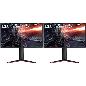 LG 27GN950-B 27 inch Ultragear 4K UHD Nano IPS 1ms 144Hz G-Sync Gaming Monitor 2 Pack