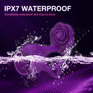 Vibrating Cock Ring Sex Toys for Couples - RIDMII 3 in 1 Vibrating Penis Ring with 10 Vibration, Rose Shaped Female Clitoral Stimulator Vibrators with Remote