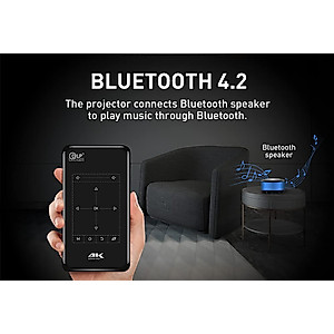 DLP P09-II Full HD Projector Android 9.0 DDR4 2GB 32GB Mini Portable 4K Wifi BT4.2 4000mA Battery Video Beamer Home Cinema