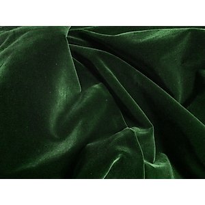 1 X Hunter Green Velvet Fabric 45" By the Yard