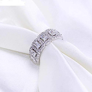Nattaphol Solid 925 Sterling Silver Wedding Ring Engagement Band 2 Ct AAA CZ Eternity Classic Jewelry for Women (6)