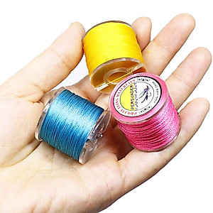 WellieSTR 8colors Set Slow Jigging Hook Twisted Binding Thread Polyester Fiber Rod Guide Winding Thread 150M Ring Fasten line