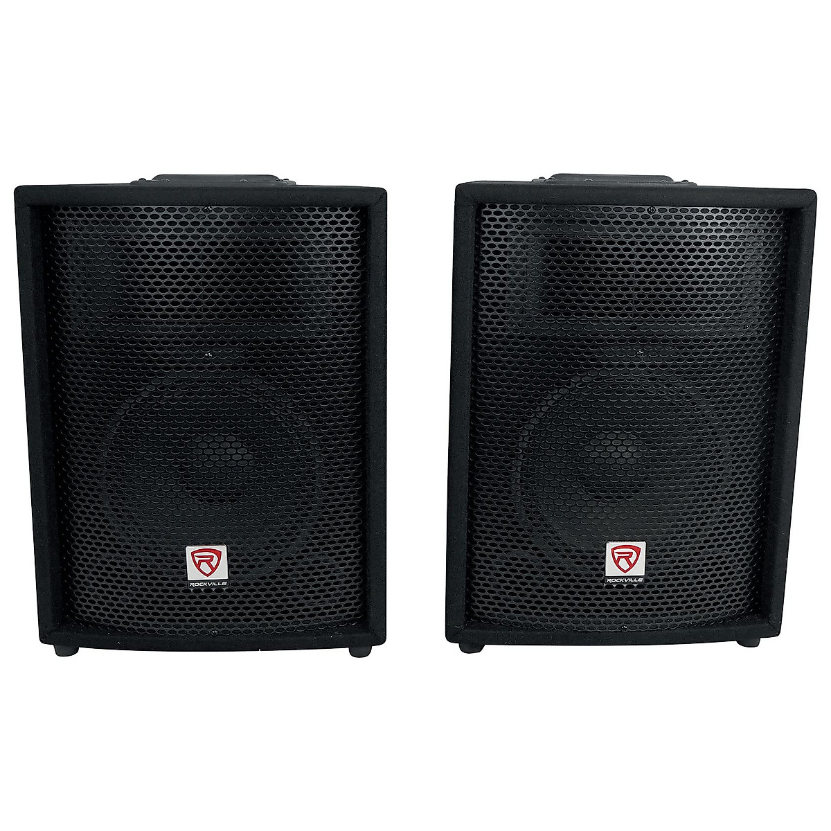 Rockville Package PA System Mixer/Amp+10" Speakers+Stands+Mics+Bluetooth, (RPG2X10)