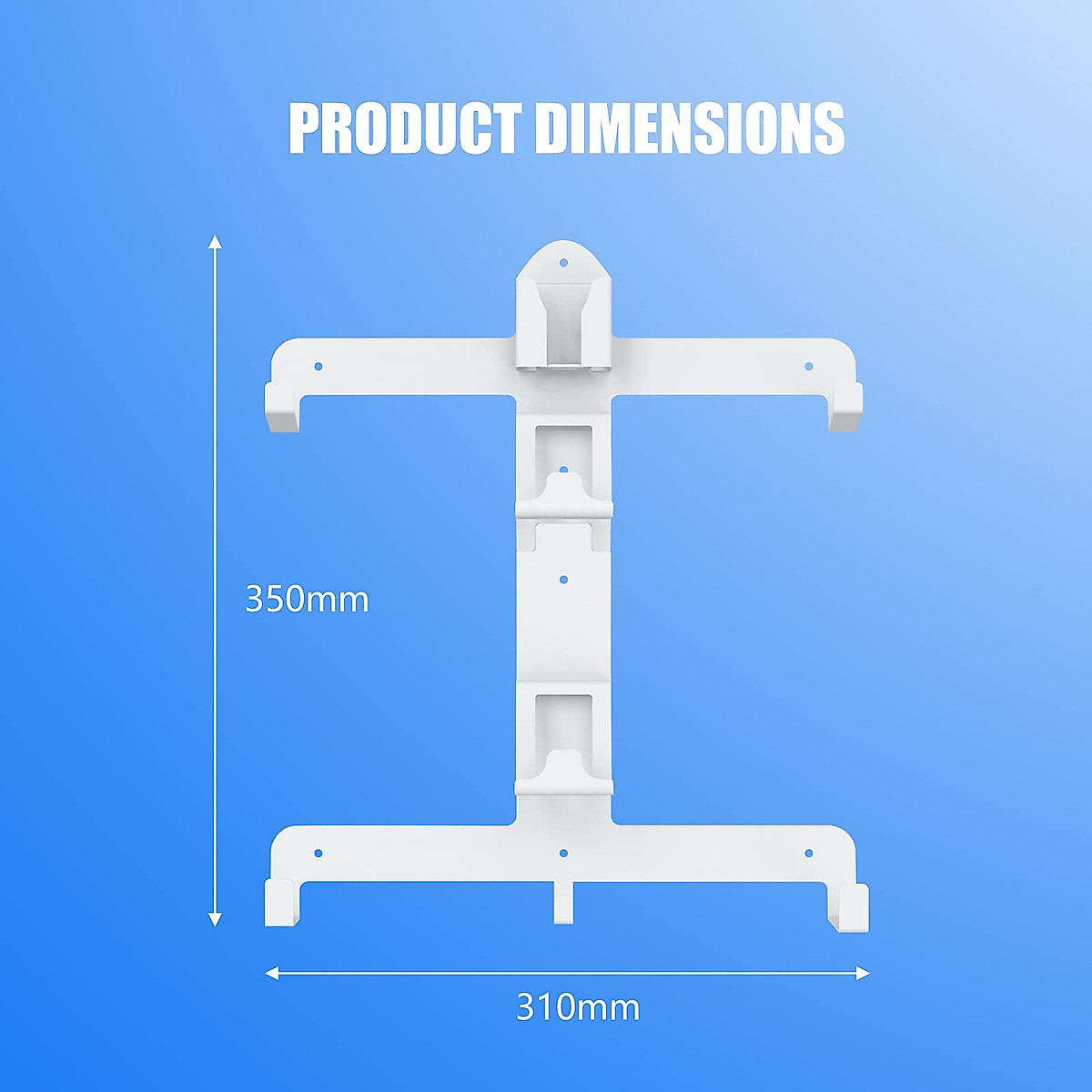 PS VR2 Wall Mount Kit, All in One Solid Metal Wall Mount Kit for PS VR2 Headset, PS VR2 Controllers, PS5 Controllers, PS5 Headphone and PS5 Media Remote - White