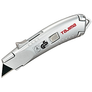 TAJIMA Single Silver SELF RETRACTING Blade Knife