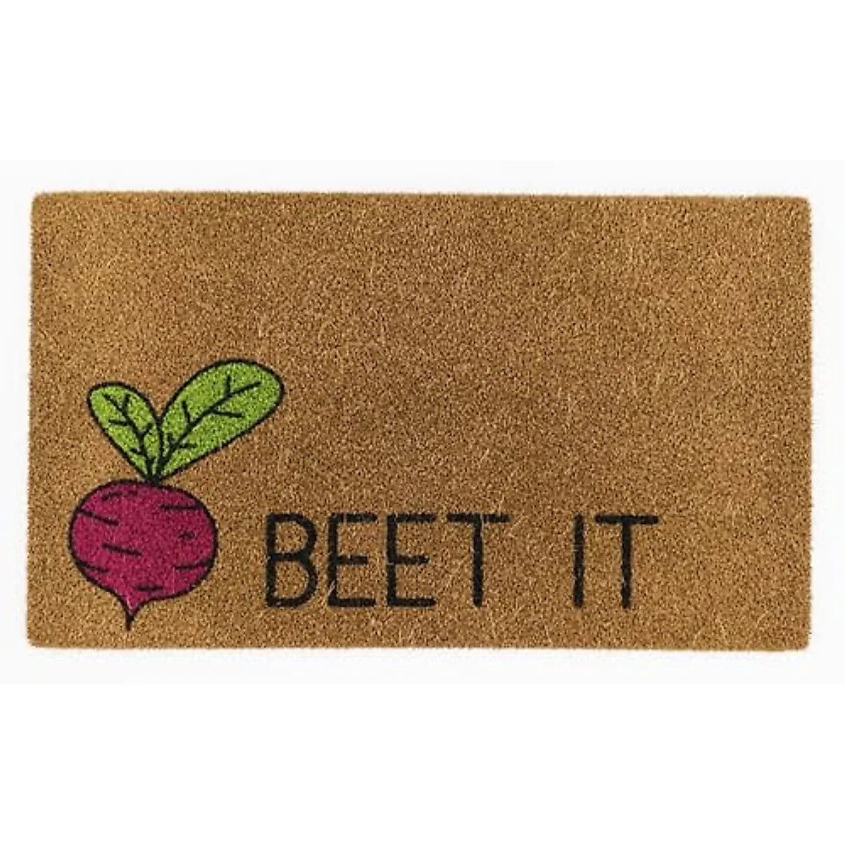 Avera Products | Beet It, Natural Coir Fiber Doormat, Anti-Slip PVC or Latex Mat Back | 29” x 17”