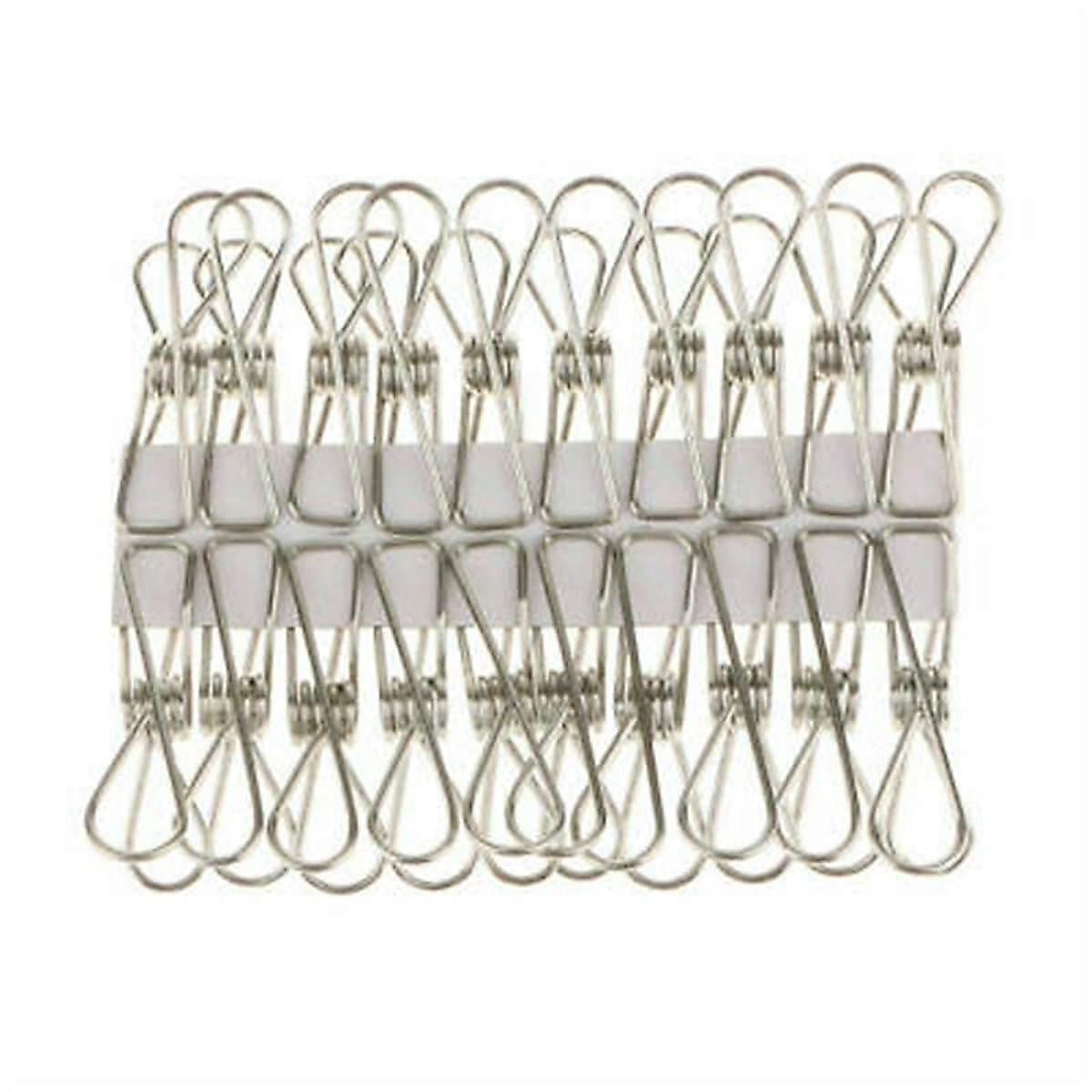 20 Pack 3.5 inch Jumbo Heavy Duty 304 Stainless Steel Wire Clips Durable Clamp Metal Clothes Pegs Multi-Purpose for Outdoor Clothesline Home Kitchen Travel Office Decor