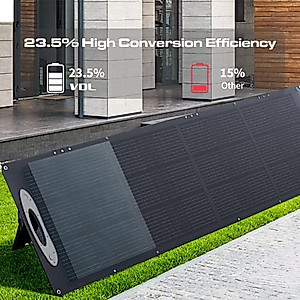 VDL Portable Solar Panel SC0201, 200W Monocrystalline Foldable Solar Panel Kit with Adjustable Kickstand, MC-4 Output for Solar Generator Power Station,RV, Outdoor Camping, Off Grid