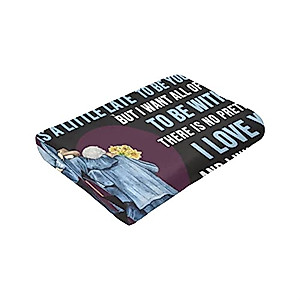 LLARREH to My Love Blanket Wife Husband Boyfriend Girlfriend Throw Blankets for Couch Sofa Positive Encourage Gift for Anniversary Birthday 50X60 Inch