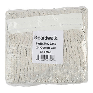 Boardwalk BWKCM02024S #24 Banded Cotton Mop Heads - White (12/Carton)