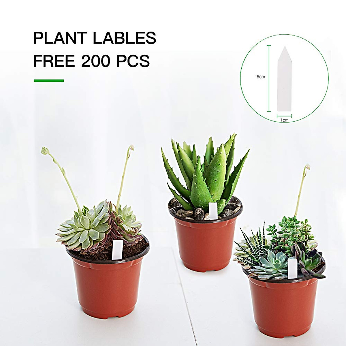 JERIA 200-Pack 4 Inch Plastic Nursery Pots Come with 200 Pcs Labels, Seedling Flower Plant Container and Seed Starting Pots
