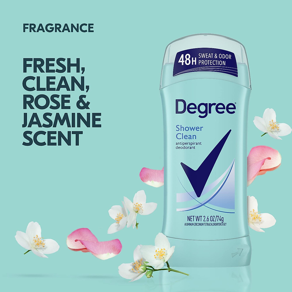 Degree Deodorant Womens Motion Sense Shower Clean, 2.6 Ounce (Pack of 3)