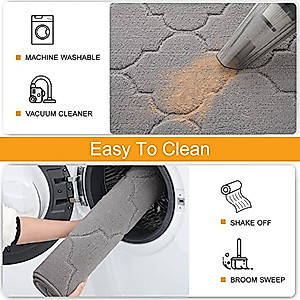 Arotive Door Mat, Indoor Mat, Non-Slip, Dirt Resist, Absorbent Entryway Doormat, Low-Profile Inside Front Doormats for Entrance (32x20 inches, Grey)