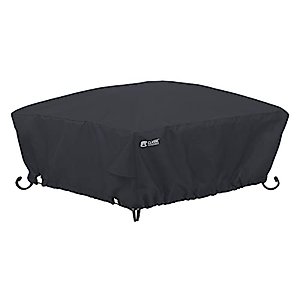 Classic Accessories Water-Resistant 36 Inch Full Coverage Square Fire Pit Cover, Patio Furniture Covers