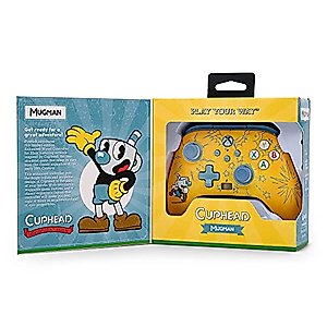 PowerA Enhanced Wired Controller for Xbox Series X|S - Cuphead: Mugman, Gamepad, Wired Video Game Controller, Gaming Controller, Xbox Series X|S - Xbox Series X
