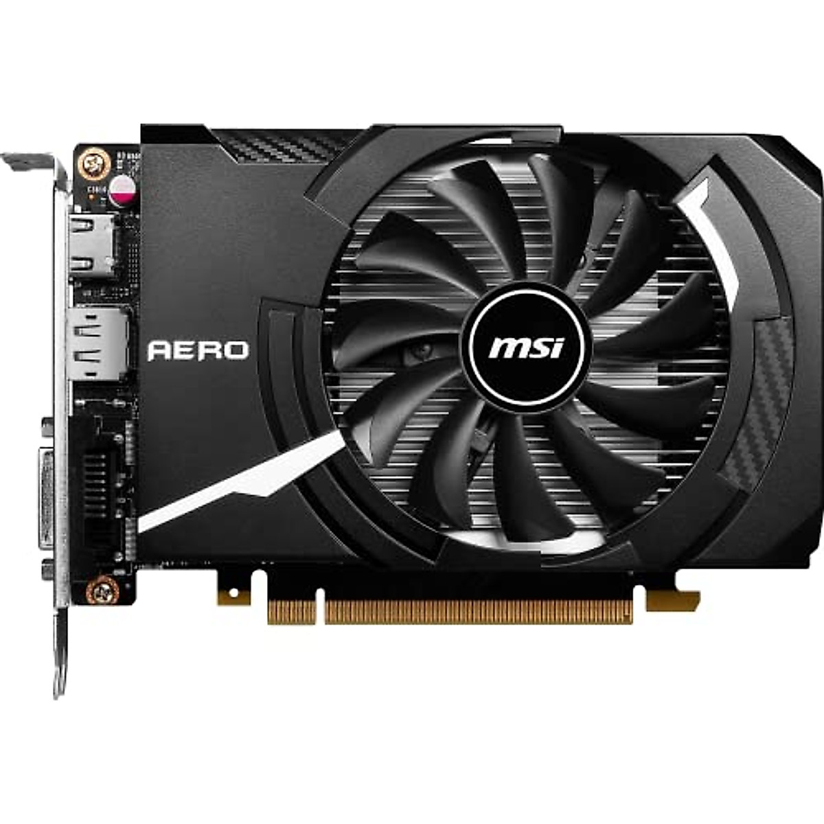 MSI Gaming GeForce GTX 1630 4GB GDRR6 64-Bit HDMI/DP/DVI Single Fan OC ITX Graphics Card (GTX 1630 AERO ITX 4G OC)