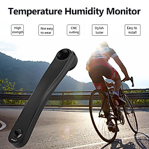 Bicycle Crank Arm, 170mm Bike Crank Leg Left Aluminum Alloy Single Chain Speed Crankset Replacement Accessory for Electric Hybrid Mountain Folding Commuter Road Exercise Repair Square Rhombic Hole