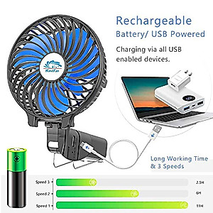 HandFan 5200mAh Portable Handheld Fan with Power Bank and Portable Handheld Rechargeable Fan