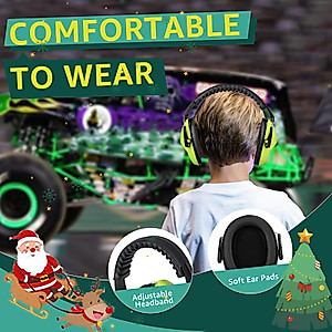 Retevis EHN009 Kids Ear Protection, Foldable Noise Reduction Earmuff with Adjustable Headband, Toddlers Children Autism Headphones,Ear muffs for Football Game, Concerts, Air Shows, Fireworks(Green)