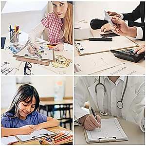 16 Pack Clipboards Letter Size 9" x 12.5" Eco-Friendly Wood Clip Boards Hardboard for A4 Paper Low Profile Clip for Office, School, Classroom Supplies, Hospital, Traveling, Party, Brown