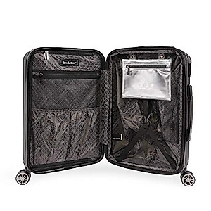Brookstone Luggage Nelson 2pc Hardside Spinner Luggage, Black, 2 Piece Set