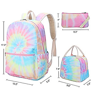 CAMTOP Girls Backpack with Lunch Box set Teen Backpack for School Bookbag