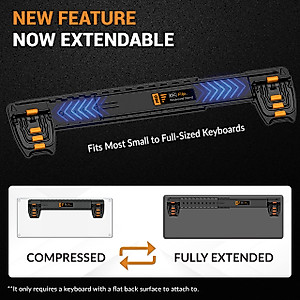 GPG2 ESC Flip PRO Computer Keyboard Stand for Desktop, Adjustable Keyboard Riser for Apple Magic Keyboard, Extendable Holder for Flat-Back Keyboards Only, Ergonomic Office Desk Accessories