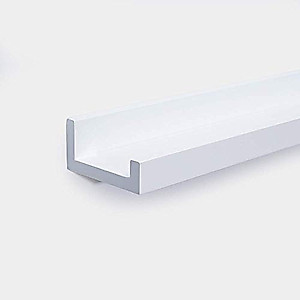 NBWOOD Viva Set of 2 Photo Ledge Picture Display Floating Wall Shelf, White(24-inch 36-inch) 222