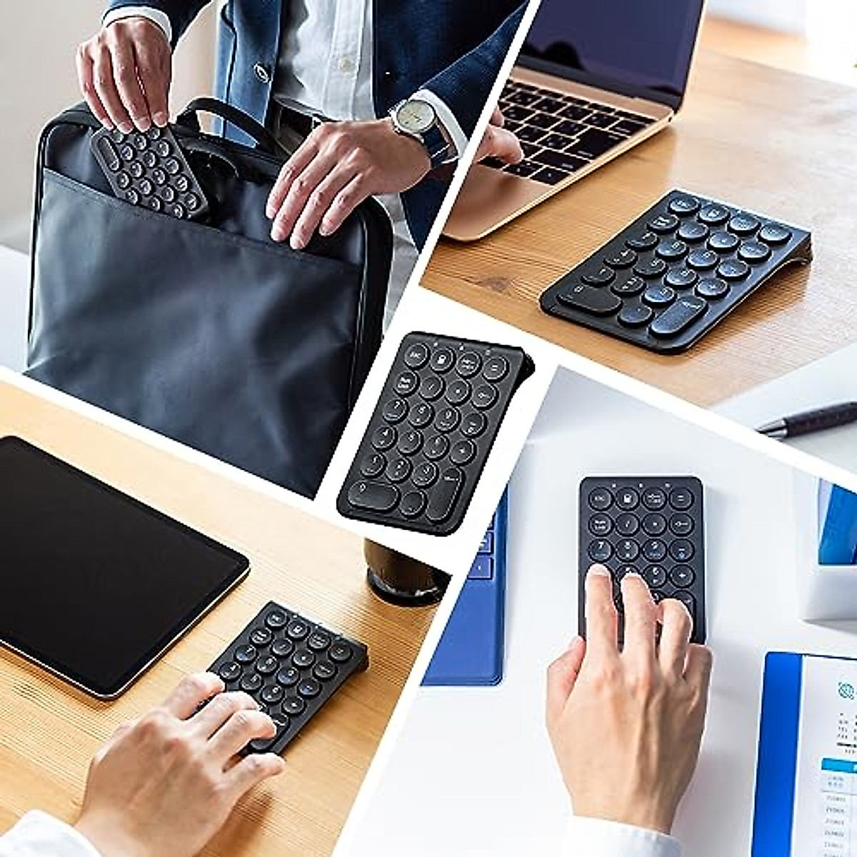 SANWA Bluetooth Numeric Keypad, Rechargeable Wireless Ten Key Number ...