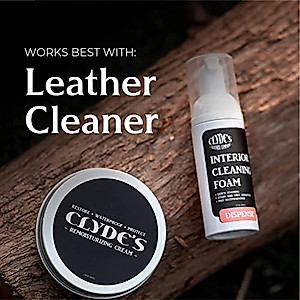 Clyde's™ Leather Conditioning Cream | All Natural, Non Toxic Formula | Restore & Repair Sofas, Car Seats, Shoes and More