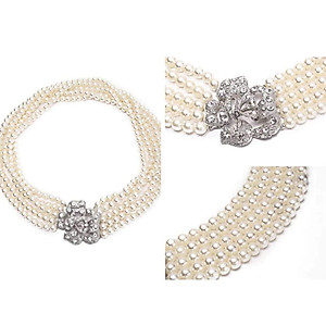 Utopiat Costume Jewelry and Accessory 5 piece Set, Audrey Hepburn inspired (without gift box)