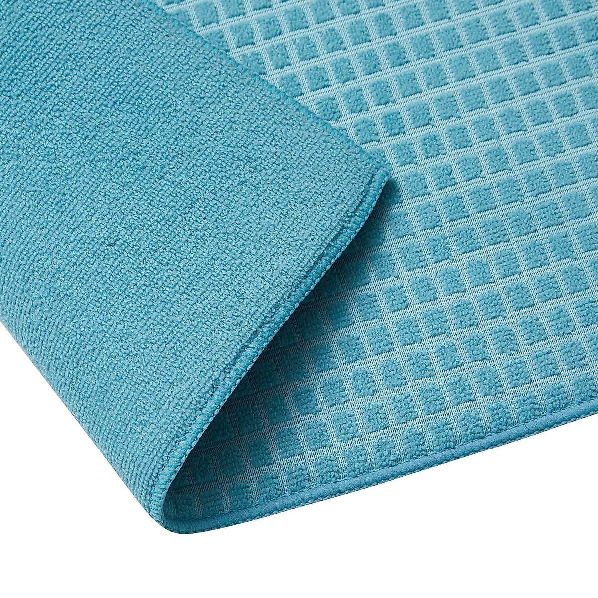Cannon Thomas 288 Filament, 100% Polyester Microfiber Front and Mesh Back Reversible Dish Drying Mat (15"L x 20"W) for Home, Office and Restaurants, Highly Durable, Quick Drying (2 Pack, Blue)…
