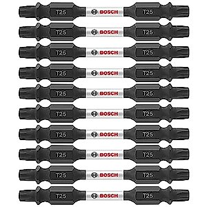 BOSCH ITDET2525B 10-Pack 2-1/2 In. Torx #25 Impact Tough Double-Ended Screwdriving Bits
