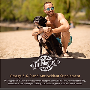 Dr. Maggie Skin and Coat | Omega 3 Supplement with Fish Oil, Flax, and Olive Oil | 240 ml