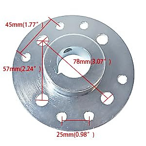 CPVNQMDG Rear 4" Drum Brake Band Pin with 65" Cable for Go Kart 1" Bore & 1/4" Keyway for Mini Bike 212cc 196cc 6.5hp Dune Buggies Drift Trike Heavy Duty Go Kart Cart with Hardware Kit