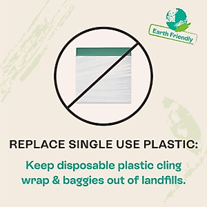 MightyNest Cheese 4 Piece Silicone Food Storage Set and Fresh Paper Cheese Wrap Sheets | Airtight Seal Replaces Plastic Wrap | Prevents Food Waste