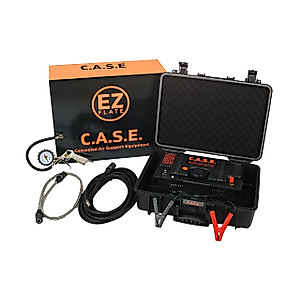EZ FLATE C.A.S.E. 12 Volt Air Compressor Built Into Heavy Duty Case | Dual Air Compressor | 10.6 CFM | Offroad Air Compressor 4x4 |150 PSI | Portable Inflator With Pressure Gauge