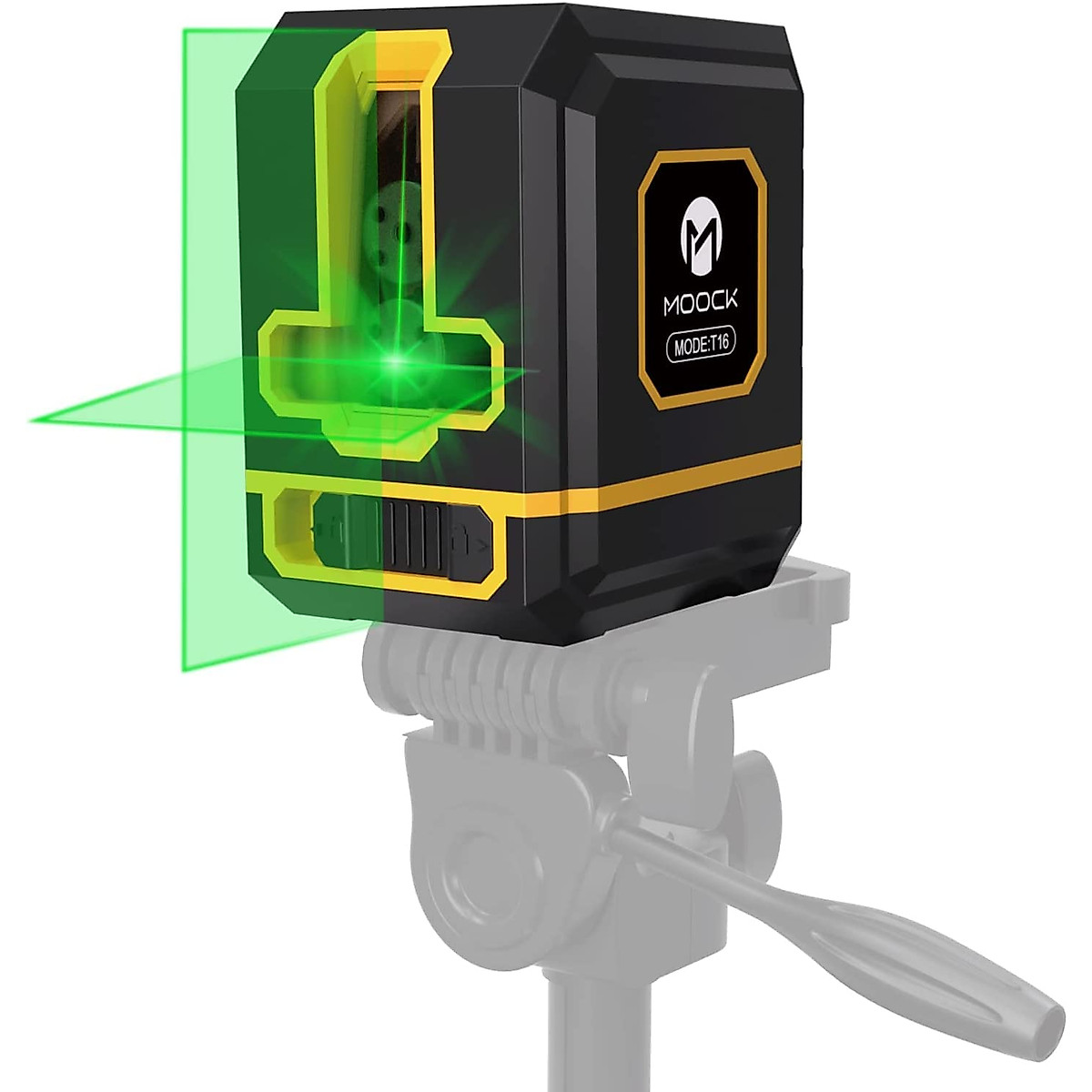 MOOCK Laser Level with Self Leveling & Manual Mode, 100ft High Visibility Green Beam Lazer Leveler Tool Horizontal, Vertical, Cross Line Laser for Picture Hanging, Construction, 360° Magnetic Base