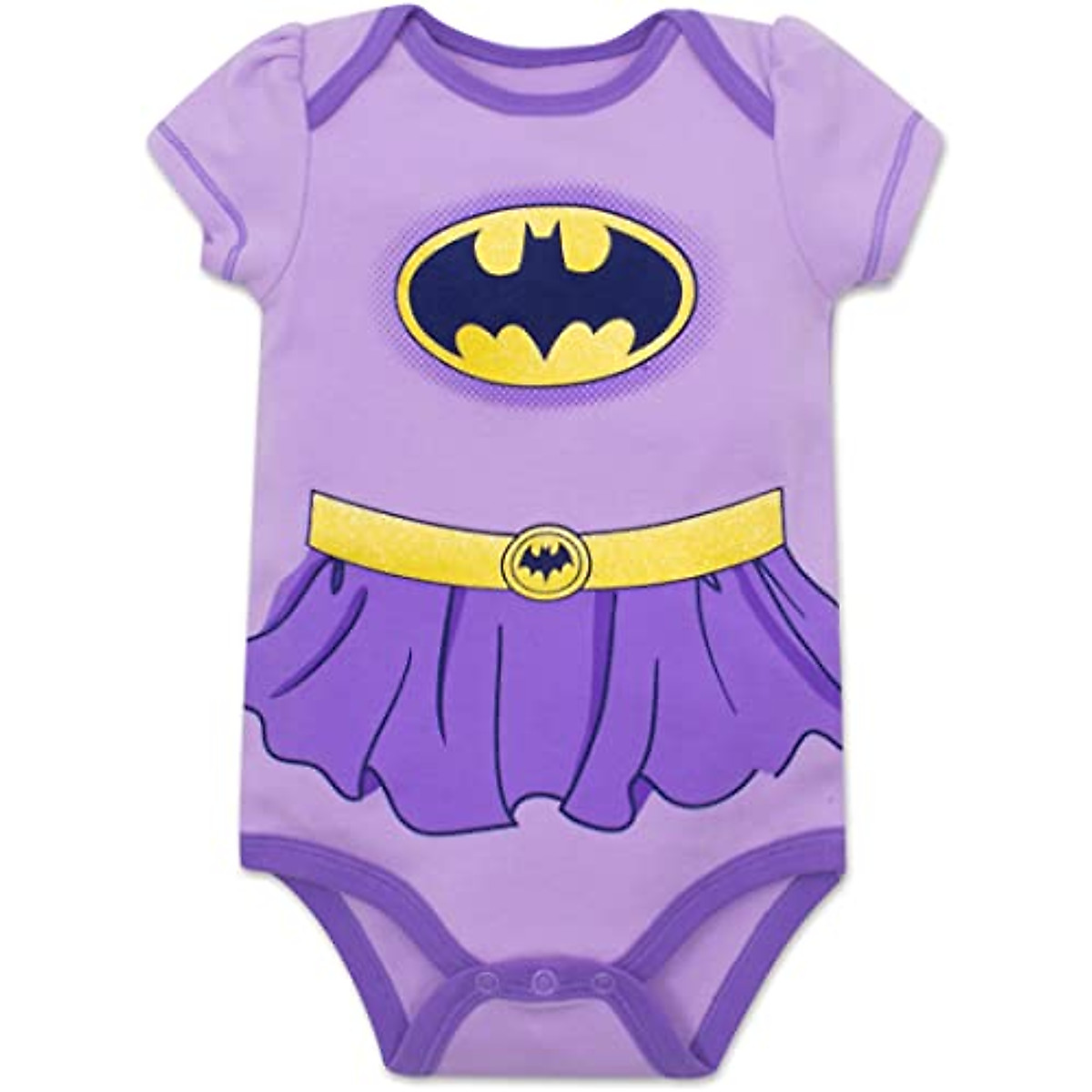 WARNER BROS Justice League Newborn Baby Girls 5 Pack Cosplay Costume Bodysuits Logo Girls 0-3 Months