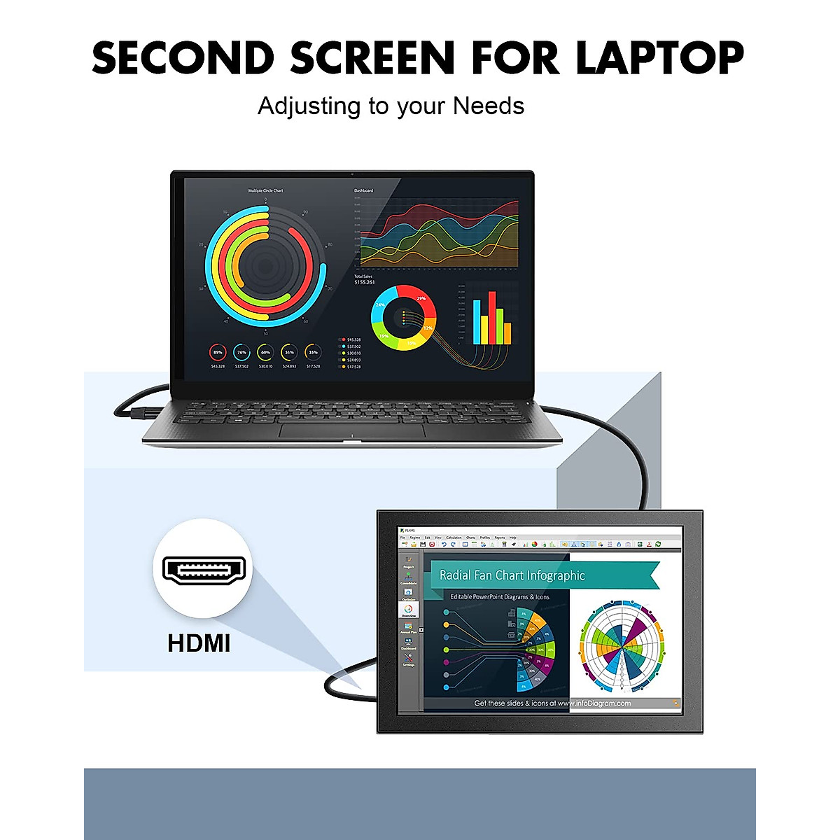 Eyoyo 2K Small Monitor 12 Inch QHD 2160x1440, Thin IPS HDMI Screen CCTV Security Monitors VGA Portable Monitor for Laptop PC Computer PS4 PS5 Switch 4B/3B+/3B Windows 7/8/10