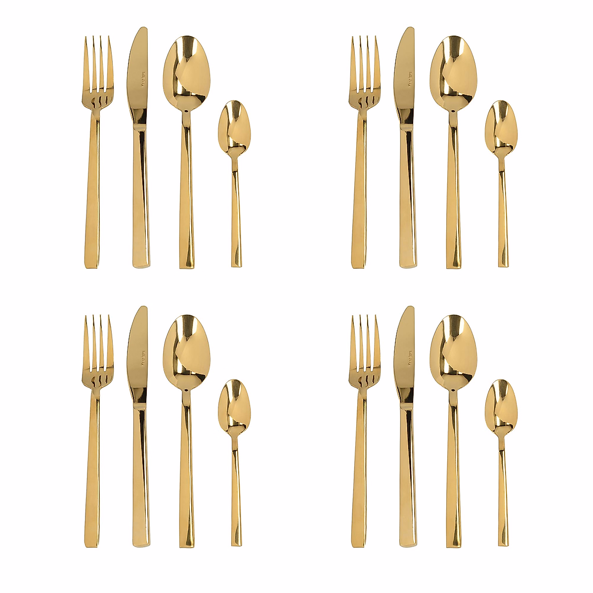 MIKASA Diseno Gold Cutlery Set, 16 Pieces