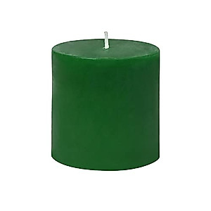 Zest Candle Pillar Candle, 3 by 3-Inch, Hunter Green