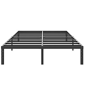 COMASACH 14 Inch Bed Frames Queen Size 3500 lbs Heavy Duty Platform with Sturdy Metal Slats, No Box Spring Needed, Easy Assembly, Under Bed Storage, Noise-Free, Non-Slip
