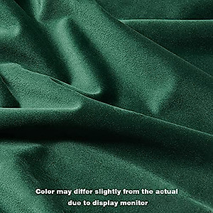 Duhome Cute Home Office Chair, Velvet Swivel Desk Chair Armless Hydraulic Rolling Computer Chair with Backrest Golden Base for Teens Girls, Dark Green