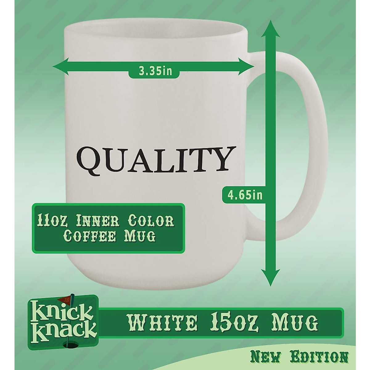 Knick Knack Gifts #crepe - 15oz Ceramic White Coffee Mug, White